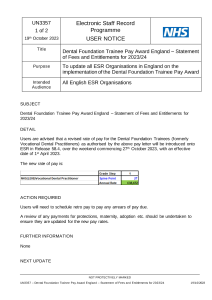 Browse Content - ESR Hub - NHS Electronic Staff Record